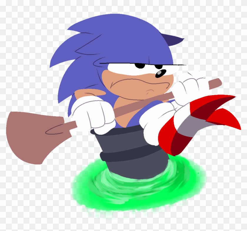 I Tested Out Mah Lineless Art By Remaking A Old Sonic - Cartoon, HD Png ...