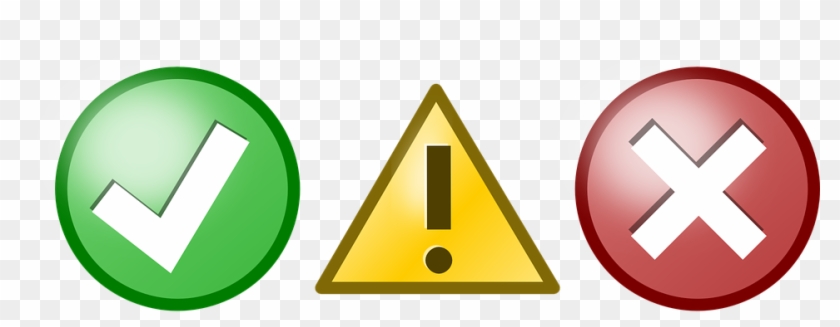 Green Tick Red Cross Png - Green Yellow Red Sign, Transparent Png ...