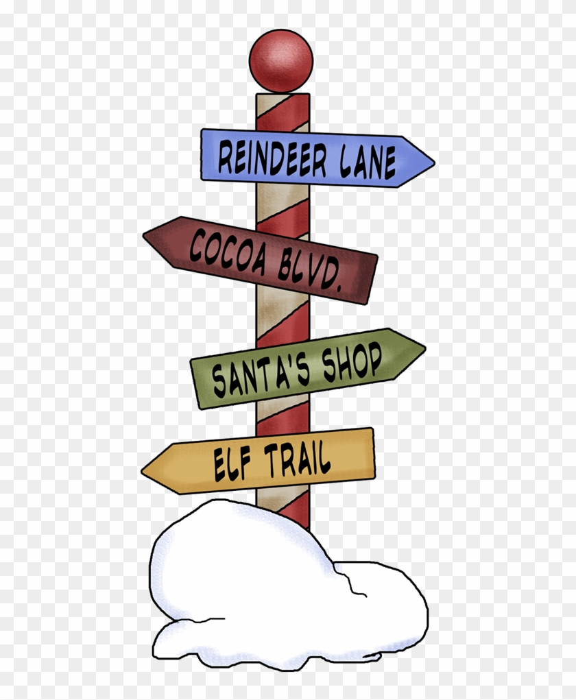 Northpole Street Signs - North Pole Sign Post Png, Transparent Png ...