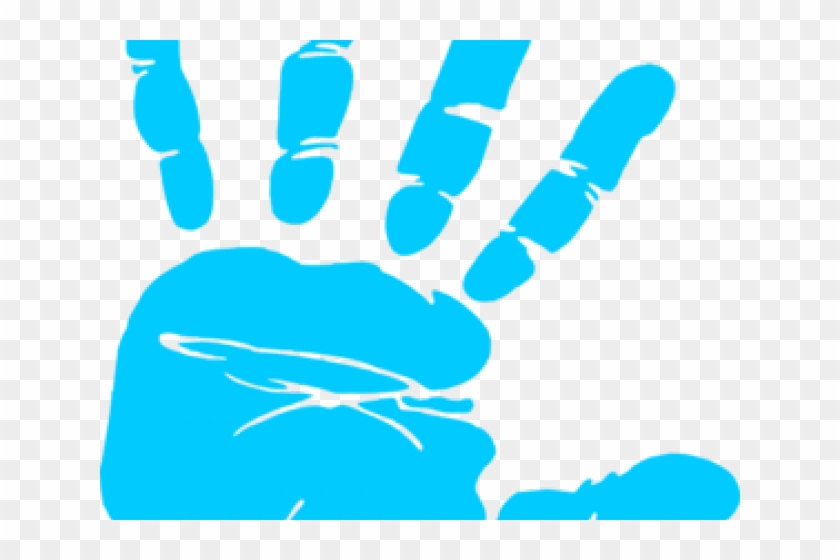 Handprint Clipart Purple - Baby Hand Print Png, Transparent Png ...