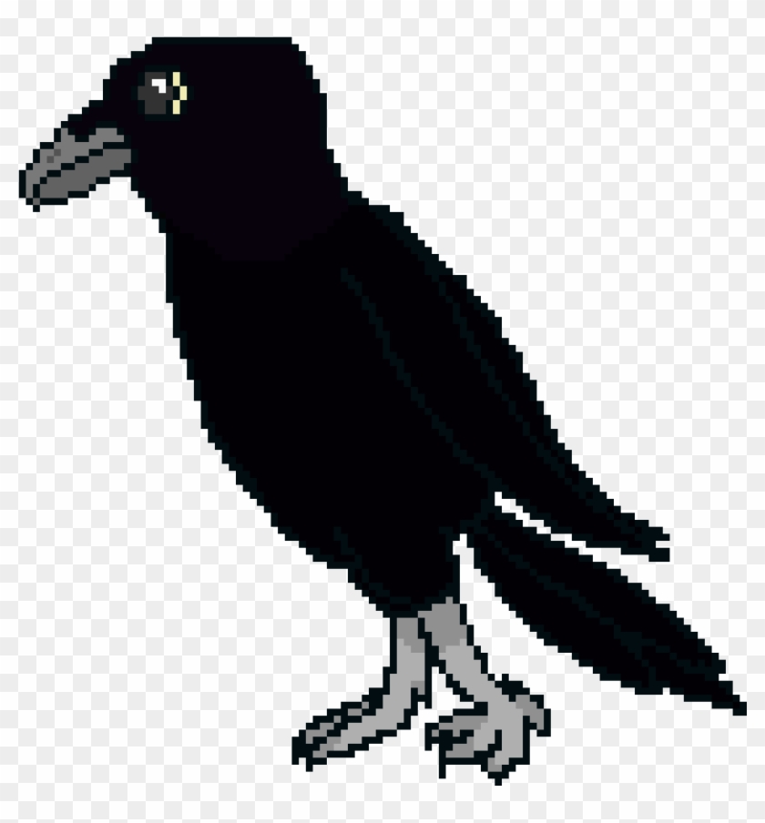 The Crow - Crow Pixel Art, HD Png Download - 1070x1190(#1003632) - PngFind
