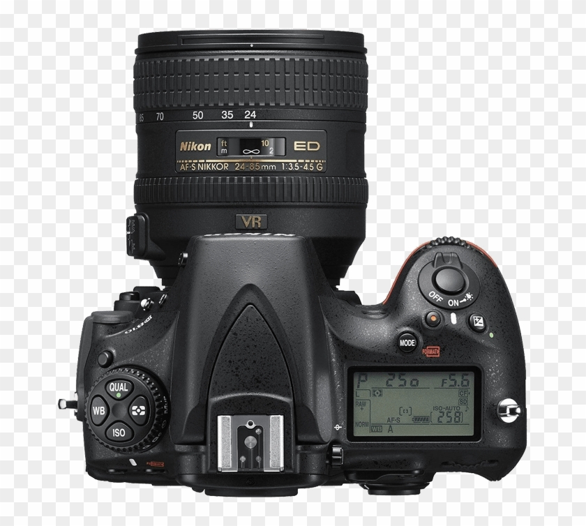 Nikon D810 Slr Camera Top View Transparent Png Image - Nikon D810, Png ...