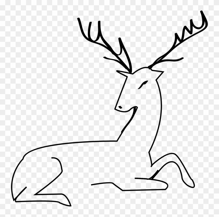 Elk Antlers Outline