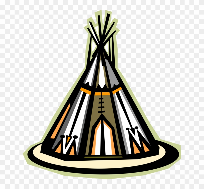 Vector Illustration Of North American Indigenous Indian - Longhouse, HD ...