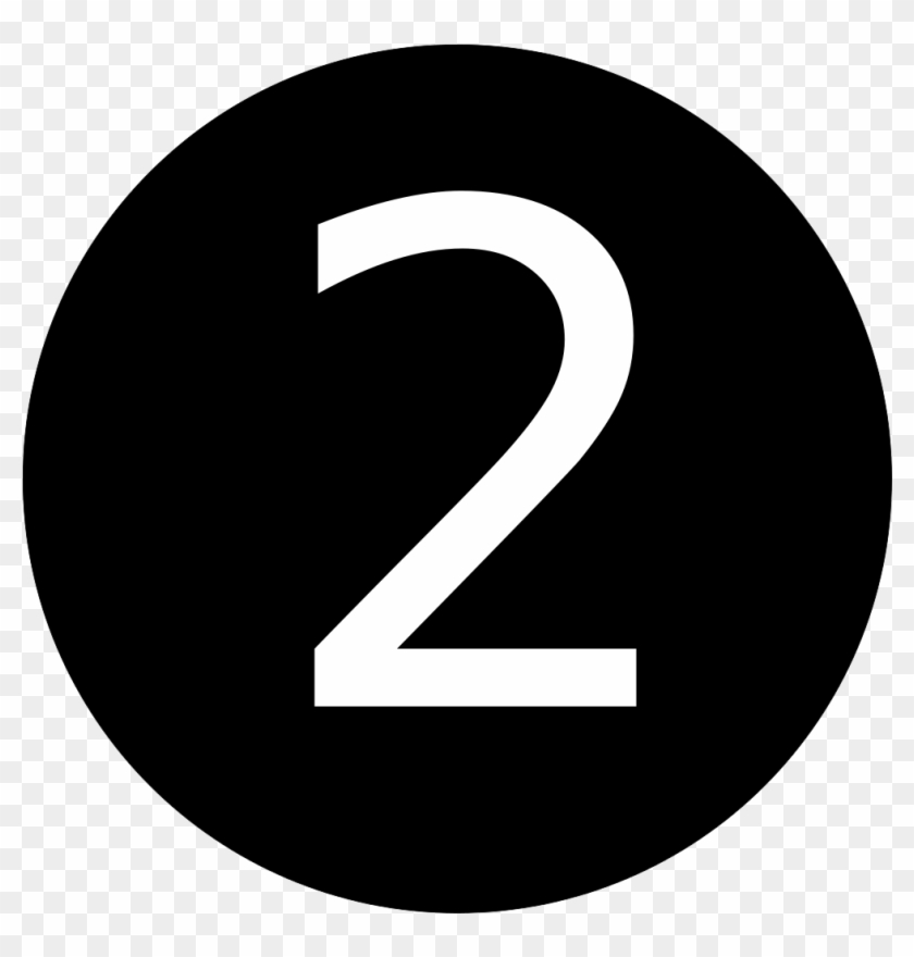 2 Number Black And White - Number 2 Vector Black, HD Png Download ...