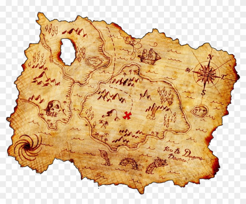 Jolly Roger Restaurant - Map With Red X, HD Png Download - 965x756 ...
