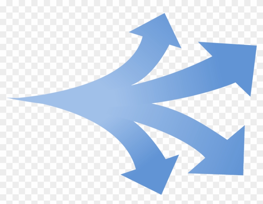 A50 Trendarrow Lightblue Fourdirections - Multiple Arrow, HD Png ...