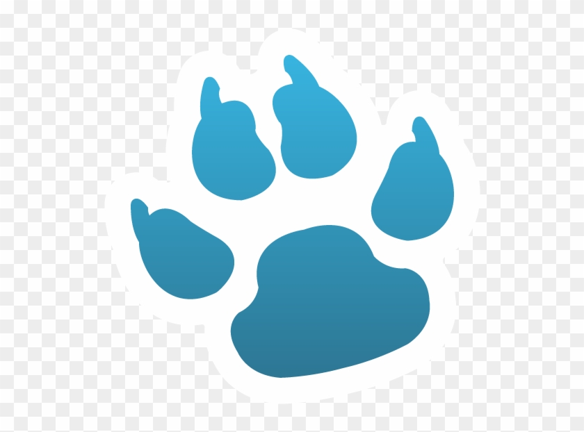 Blue Dog Paw, HD Png Download - 587x543(#1111889) - PngFind