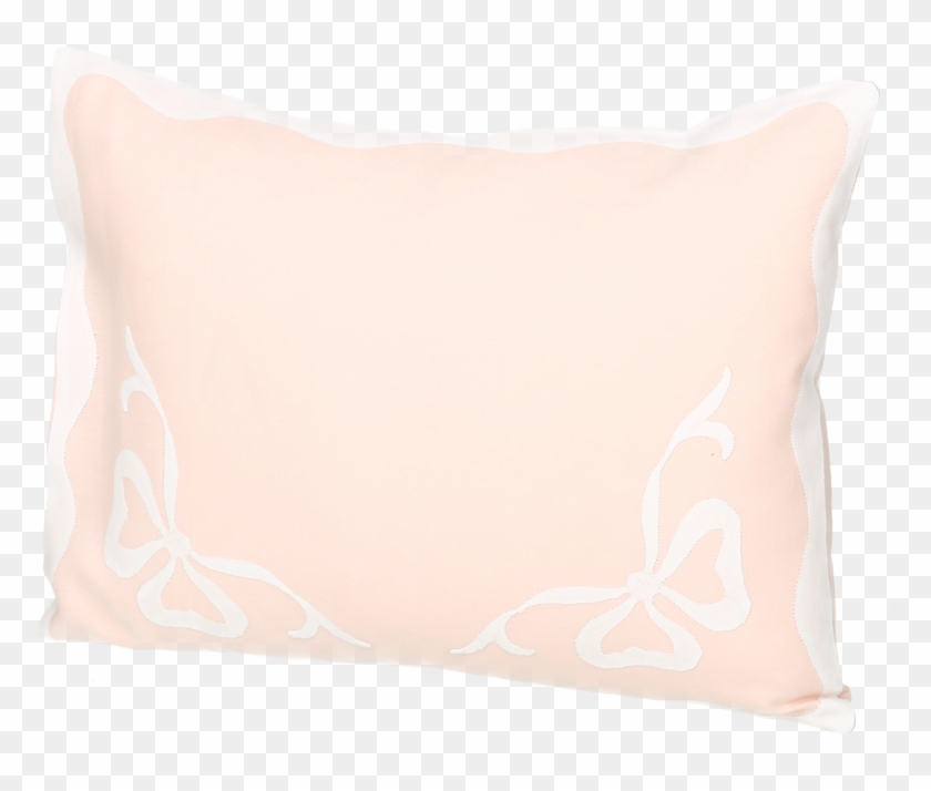 Pillowcase White Ribbon On Pink - Cushion, HD Png Download - 800x800 ...