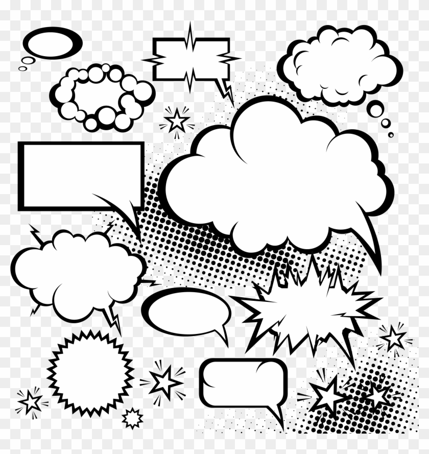 Comics Speech Balloon Dialogue Vector Cloud Explosion Comic Book