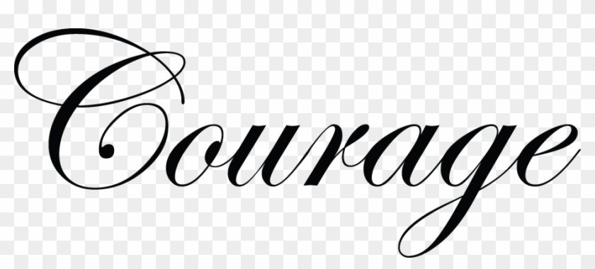 Transparent Background - Courage Calligraphy, HD Png Download - 908x368 ...