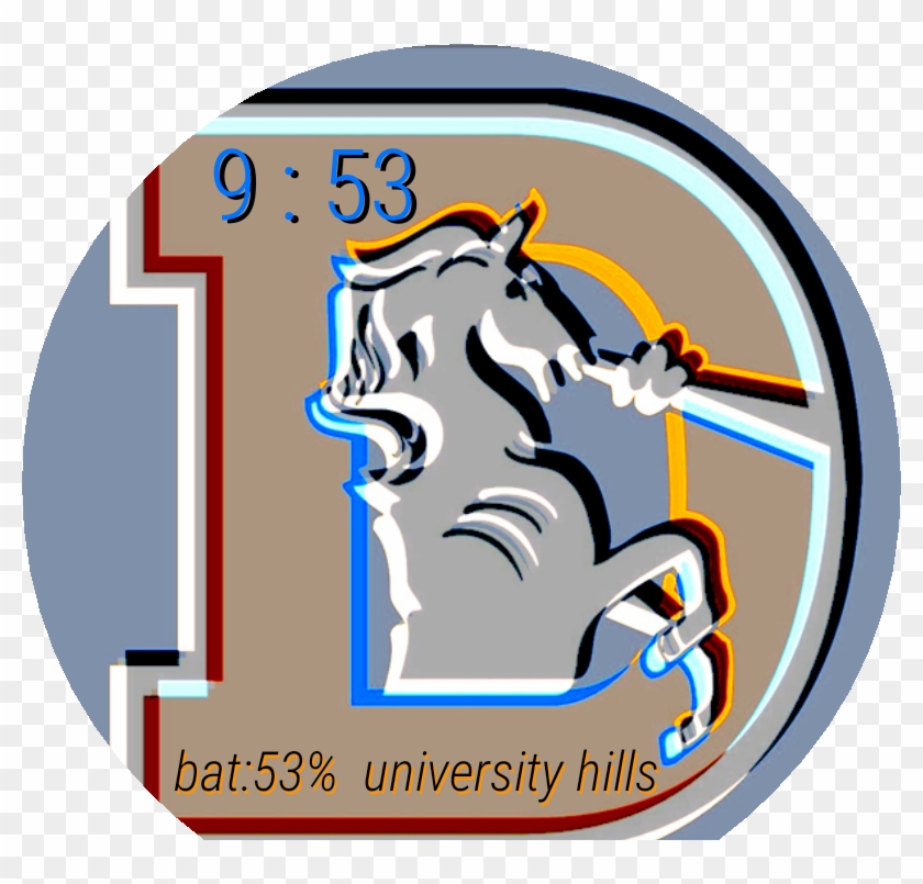 Broncos Old School D Watch Face Preview, HD Png Download - 800x725 ...
