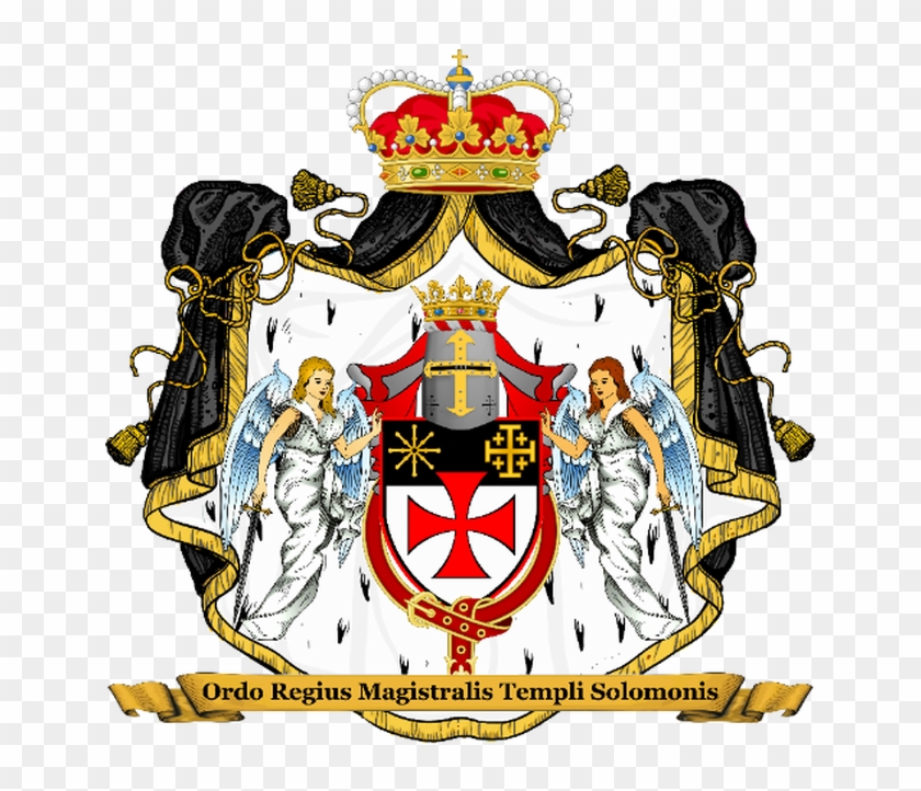 The Templar Crest Shows Two Fair-haired Female Angels - Knights Of The ...