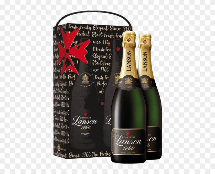 Gift Set Paris 2 Bottles - Champagne Lanson, HD Png Download - 600x600 ...
