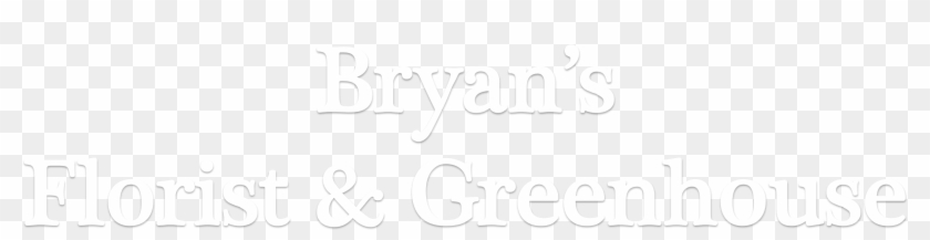 Bryan's Florist & Greenhouse - Calligraphy, HD Png Download - 3187x1287 ...