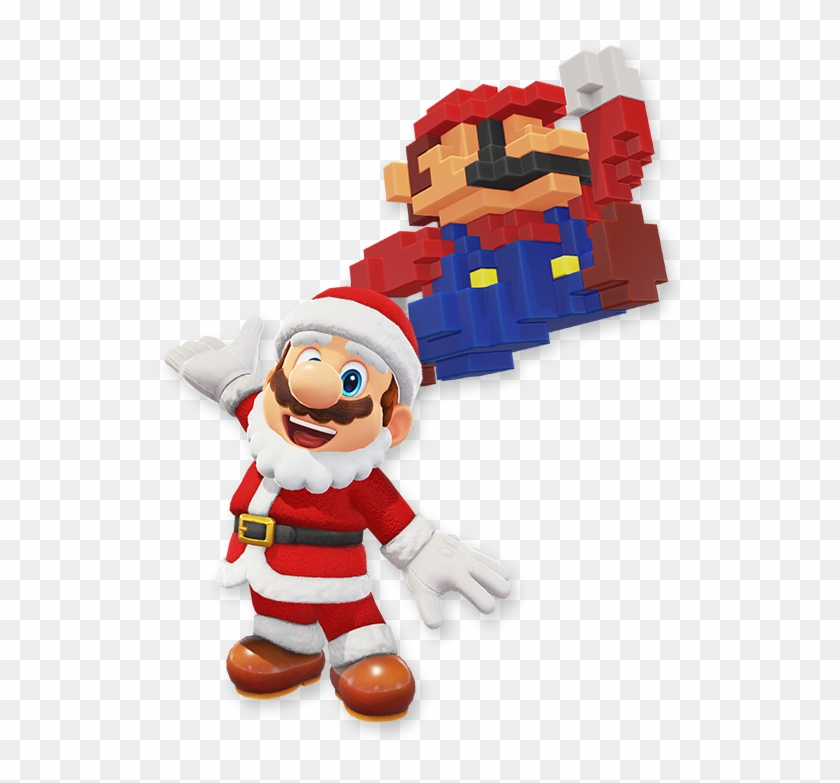 Super Mario Odyssey Santa 8 Bit Costume - Mario Odyssey 8 Bit Cap, HD ...