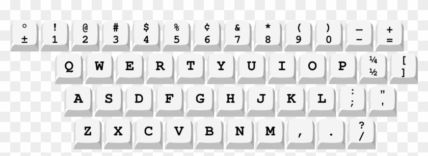 Open - American Us Keyboard Layout, HD Png Download - 2000x667(#127404 ...