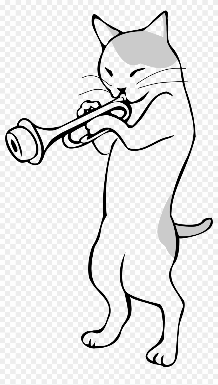 Big Image - Cat Playing Trumpet, HD Png Download - 1318x2264(#1207360 ...