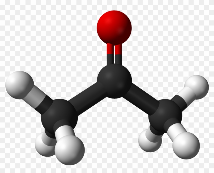 Acetone 3d Balls - Acetone Ball And Stick Model, HD Png Download ...