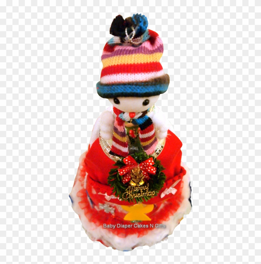 It's A Red, Red Christmas Tree Diaper Cake - Christmas Ornament, HD Png ...