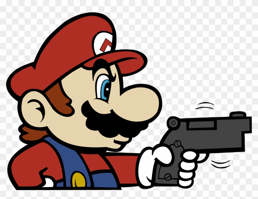 “heres Hi-res Mario Holding A Gun ” - Mario Holding Gun, HD Png ...
