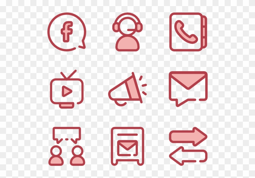 Communication - Png Icons Vector Pink, Transparent Png - 600x564 ...