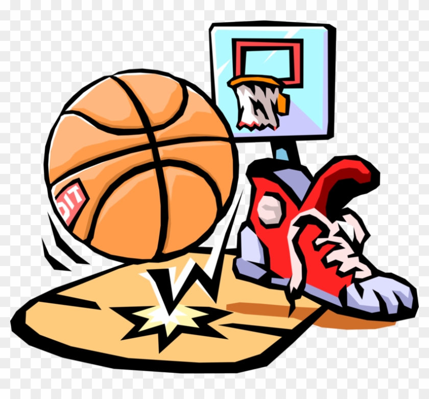 Vector Illustration Of Sport Of Basketball Ball With - Basketball Clip ...