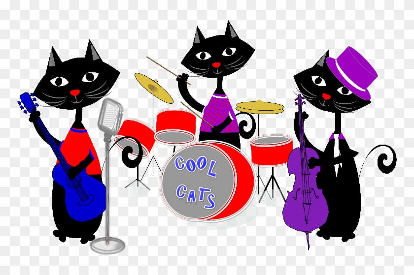 Cool Cats Rock Band - Cat Rock Band, HD Png Download - 800x565(#1298629 ...