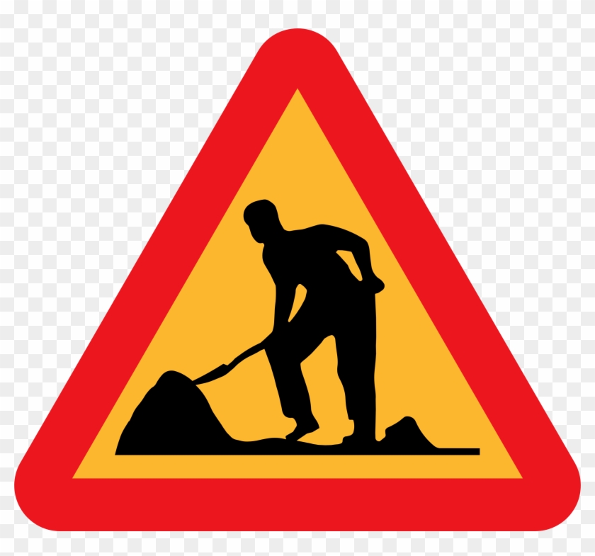 This Free Icons Png Design Of Workman Ahead Roadsign, Transparent Png ...