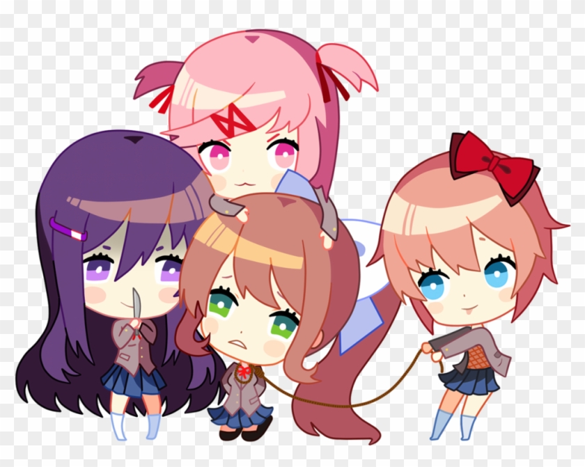 Doki Doki Literature Club Chibi , Png Download, Transparent Png ...