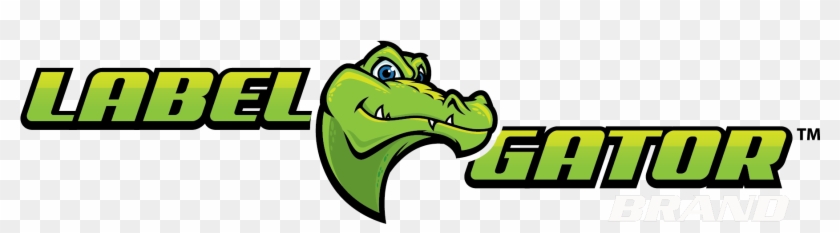 The Label Gator Brand - Cartoon Gator, HD Png Download - 1797x442 ...