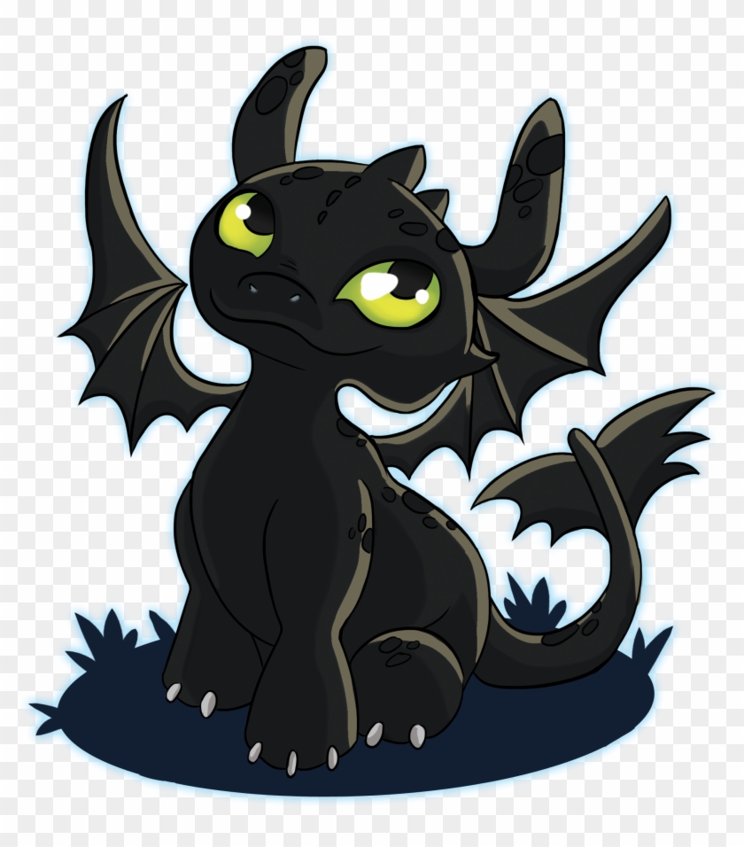 Toothless Chibi - Cartoon, HD Png Download - 2054x2219(#1393469) - PngFind