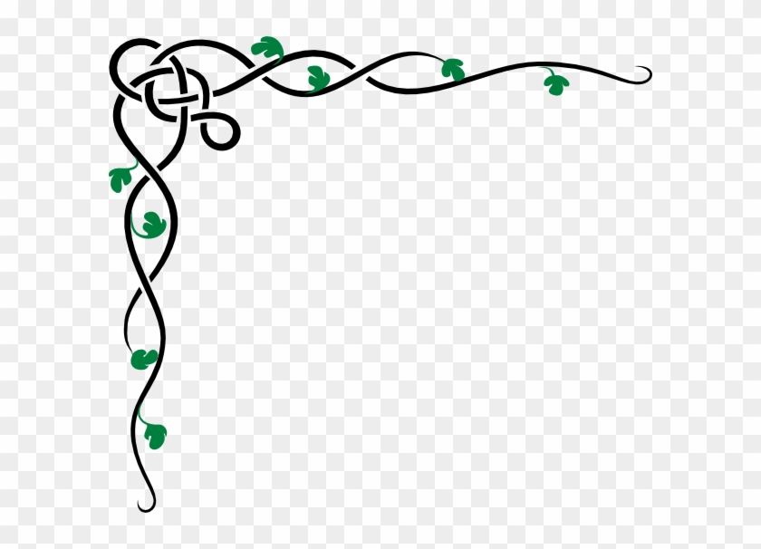 Corner Border Design Green, HD Png Download - 600x526(#147070) - PngFind