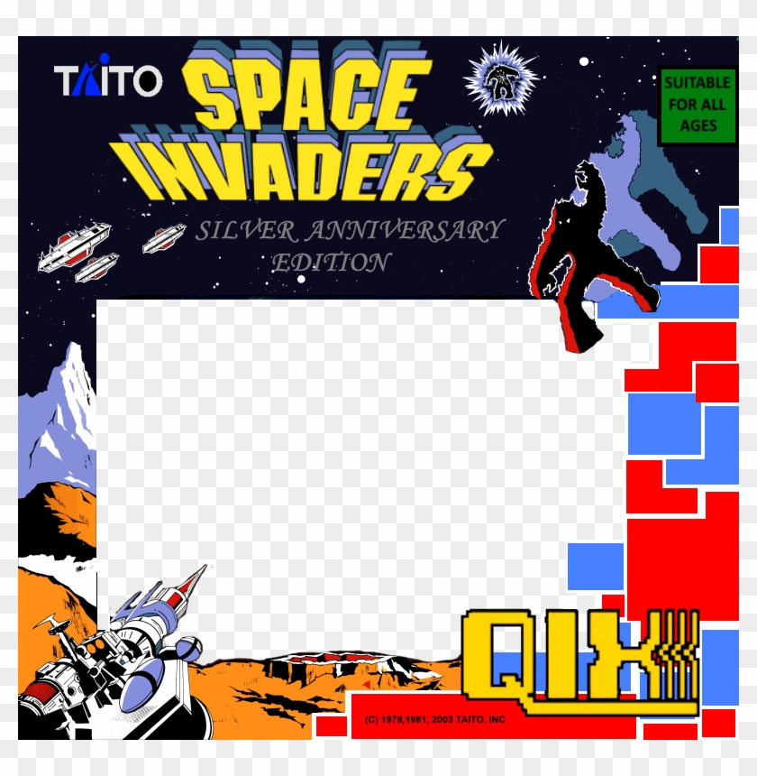 Siqix 2 - 5atariage - Space Invaders Arcade Poster, HD Png Download ...