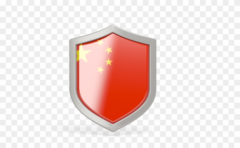 Illustration Of Flag Of China - Chinese Flag Shield, HD Png Download ...