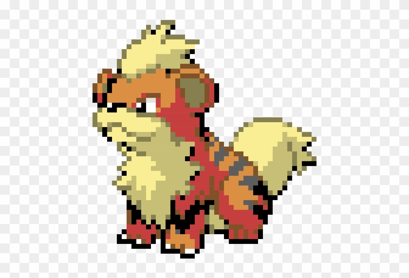 Growlithe - Growlithe Pixel, HD Png Download - 570x580(#1424544) - PngFind