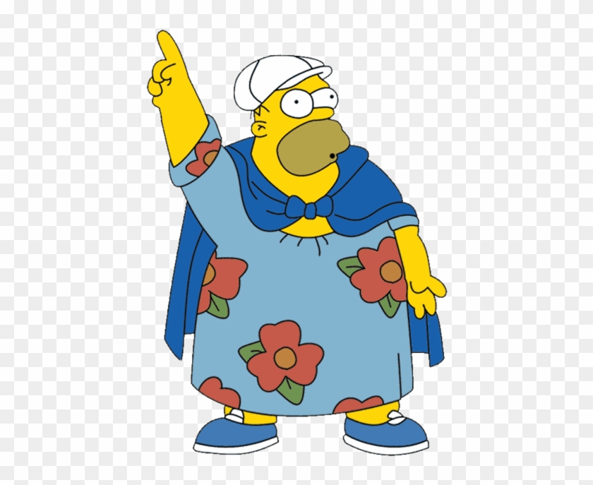 Homero Png - Homer Wearing A Dress, Transparent Png - 900x675(#1428832 ...