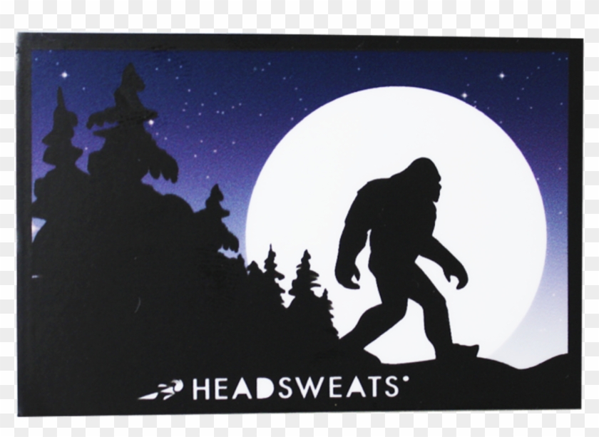 Bigfoot Moon Rising Sticker - Snowboarding, HD Png Download - 1280x1280 ...