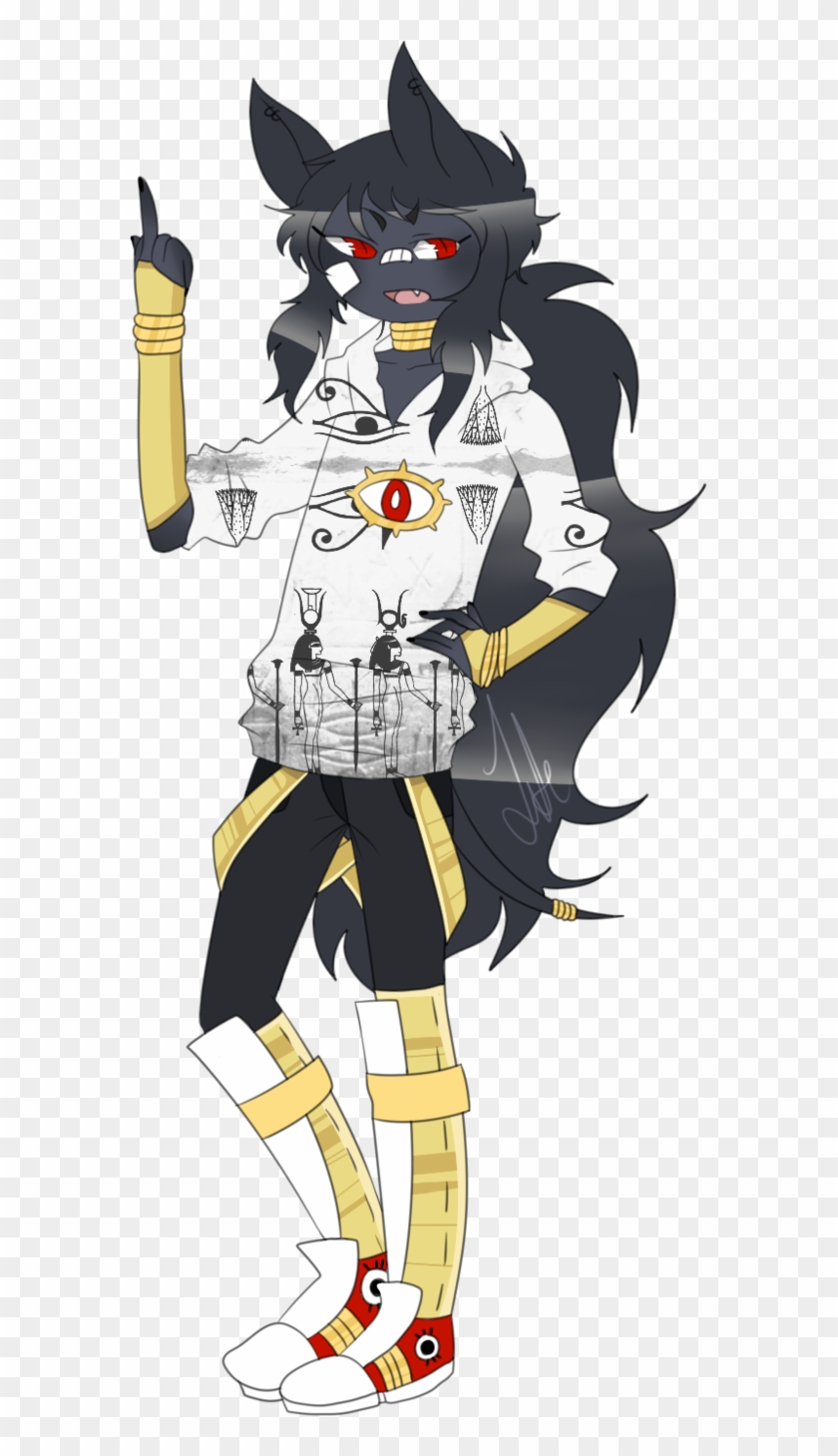 Anubis Clipart Simple - Egyptian Dog Ocs, HD Png Download - 579x1379 ...