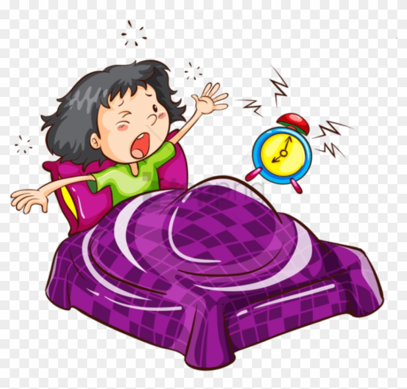 Free Png Cartoon Images Waking Up With Alarm Girls - Una Niña ...