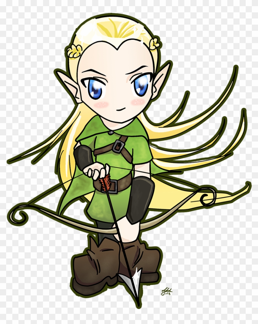 Legolas Chibi With Bow By Tildhanor D6d4gtg Lord - Clipart Lords Of The ...