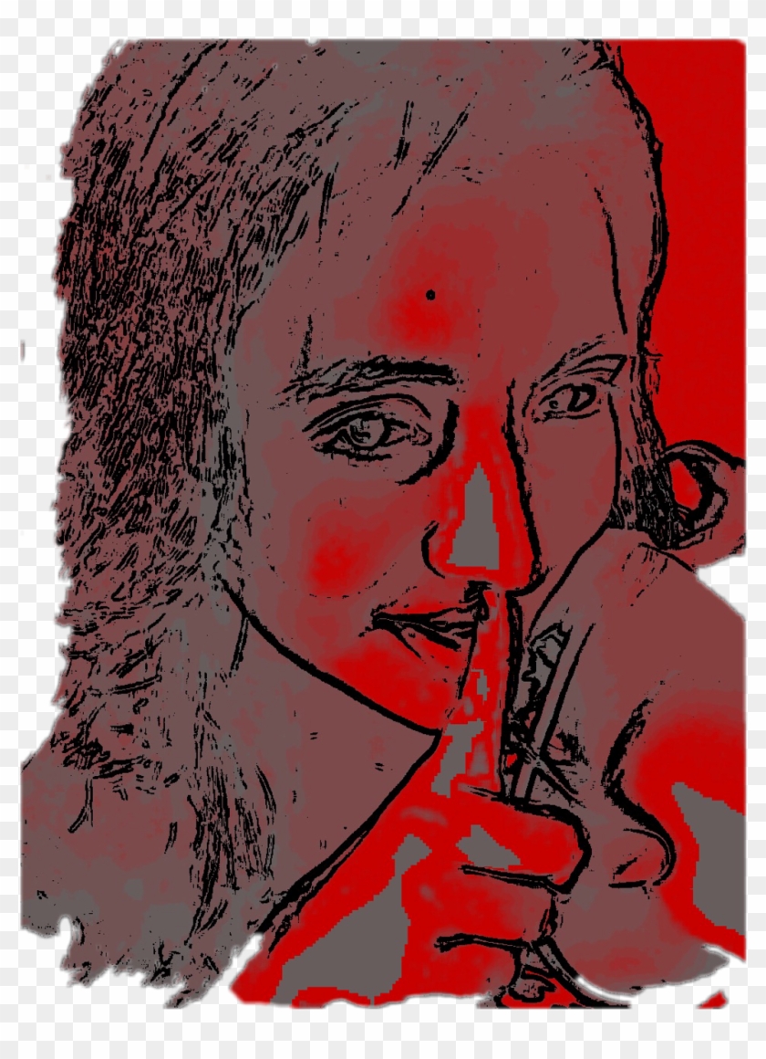 Shhh Sticker - Self-portrait, HD Png Download - 1024x1366(#1460264 ...