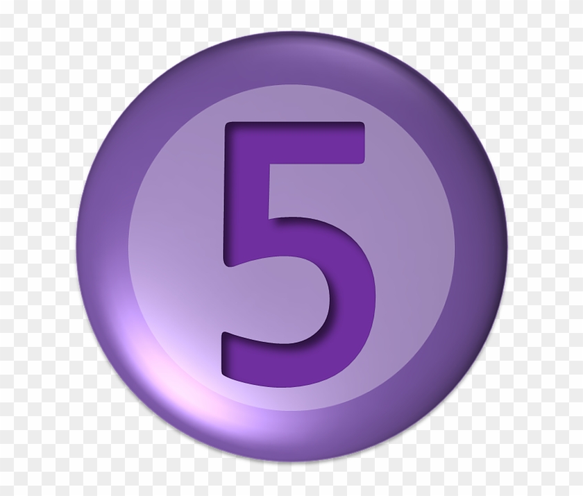 Numbers, Five, Ball, Button - Number 5 Png Icon, Transparent Png ...