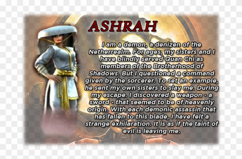 Ashrah's Bio - Ashrah Mortal Kombat X, HD Png Download - 702x472 ...
