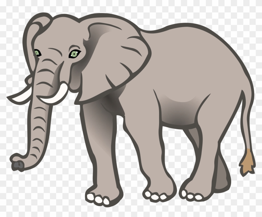 Asian Elephant Clipart Elepant - Coloured Picture Of Elephant, HD Png ...