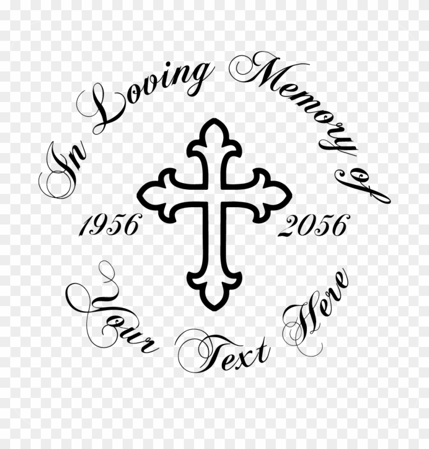 In Loving Memory Cross Decal Style - Cross Clipart Black And White Png ... In Loving Memory Cross Decal Style - Cross Clipart Black And White Png ...