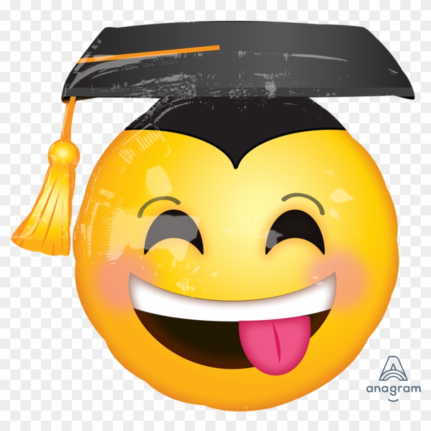 33110 Awesome Grad F - Graduation Emoji Balloon, HD Png Download ...