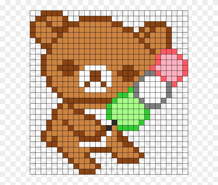 Rilakkuma Holding A Dango Perler Bead Pattern / Bead - Pixel Art ...