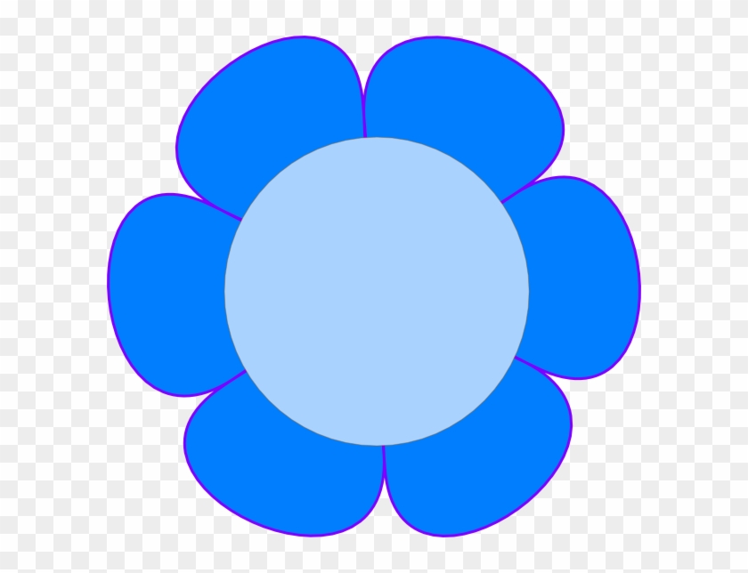 Blue Cartoon Flower