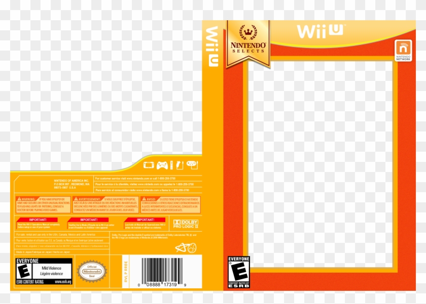 Wii U Cover Template 69854 Nintendo Selects Box Wii U HD Png 